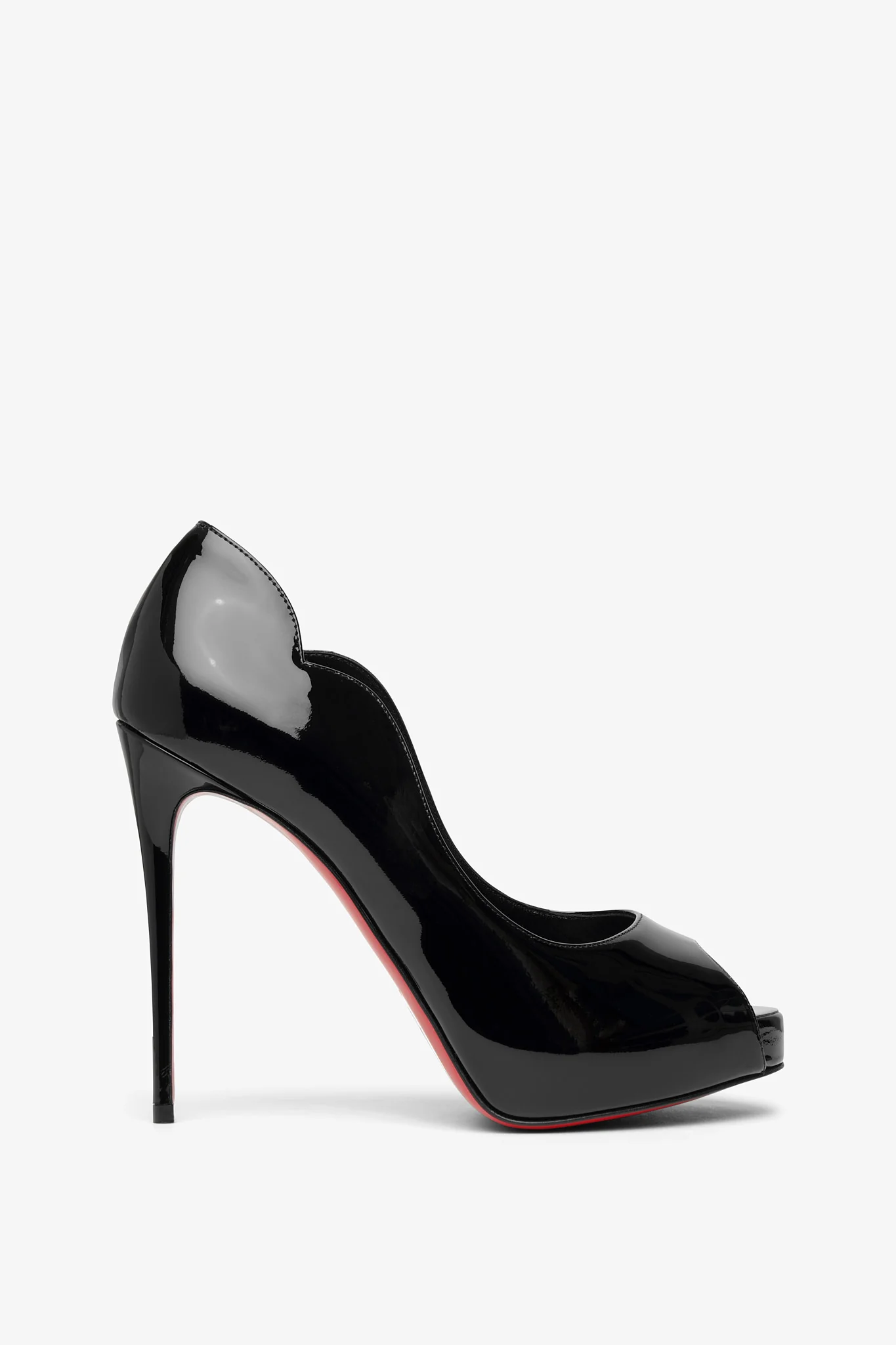 Hot Chick Alta 120 Black Patent Pumps - Savannahs