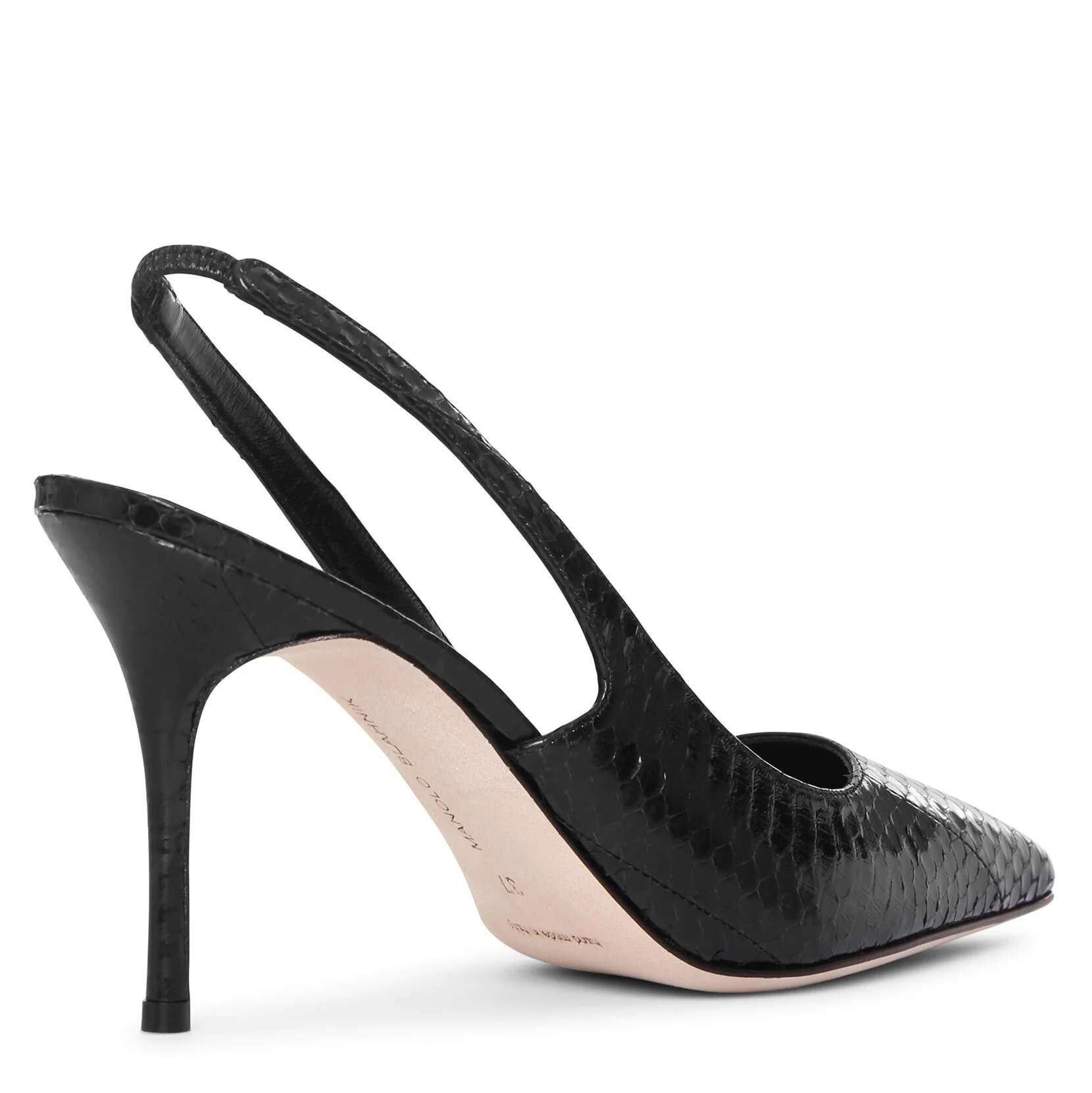 Allura Black Watersnake Slingback Pumps - Savannahs