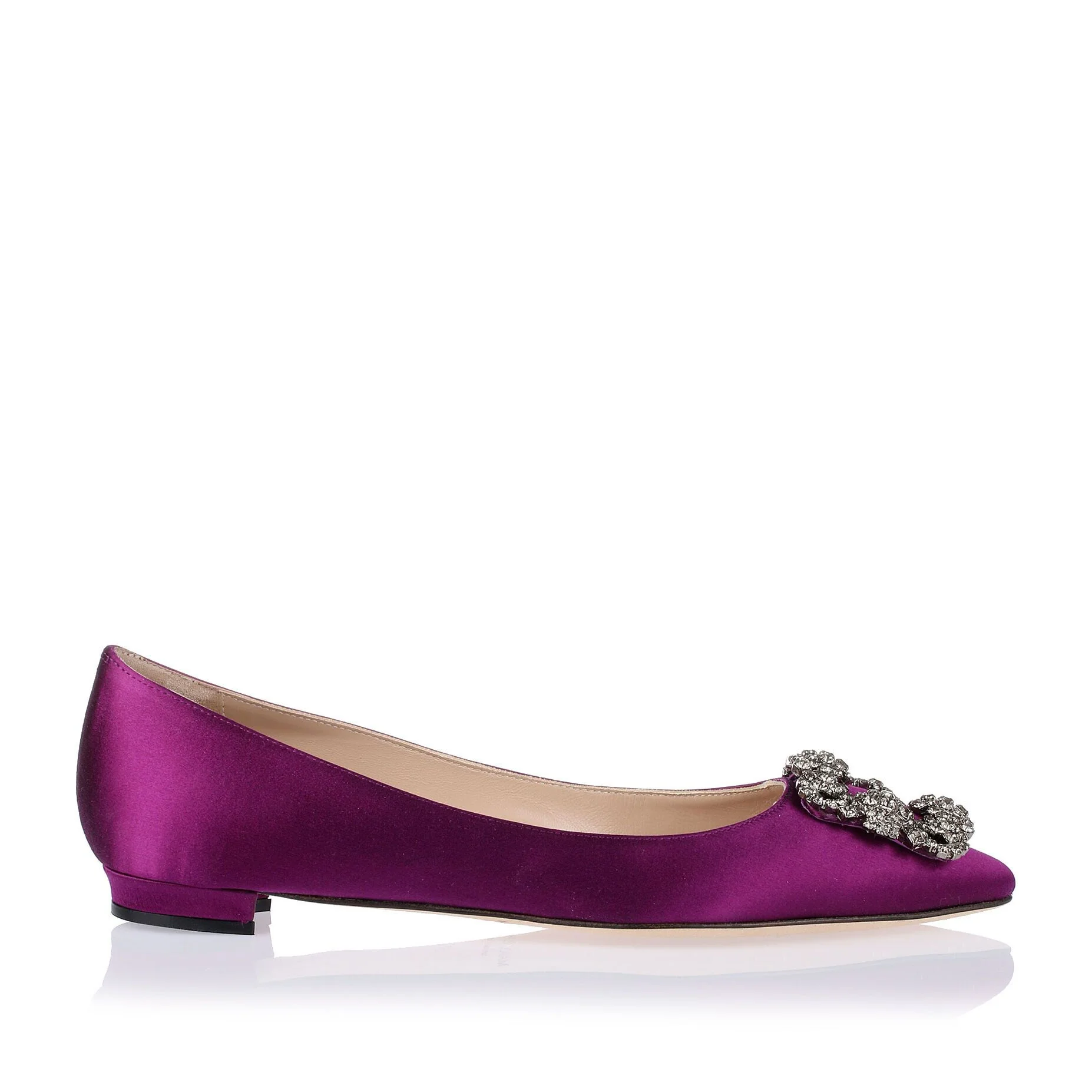 Hangisi Flat Purple Satin Ballerina - Savannahs